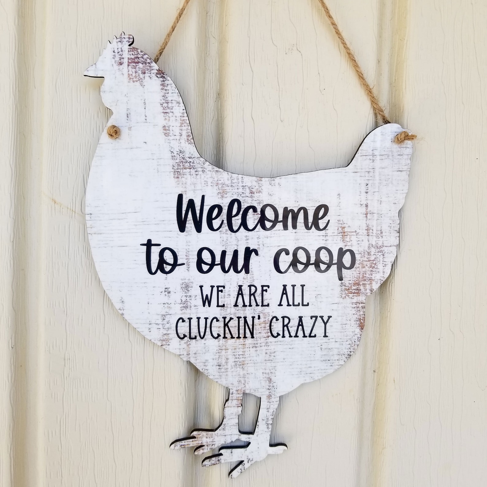 Welcome to Our Coop We Are All Cluckin' Nuts Sign Faux | Etsy