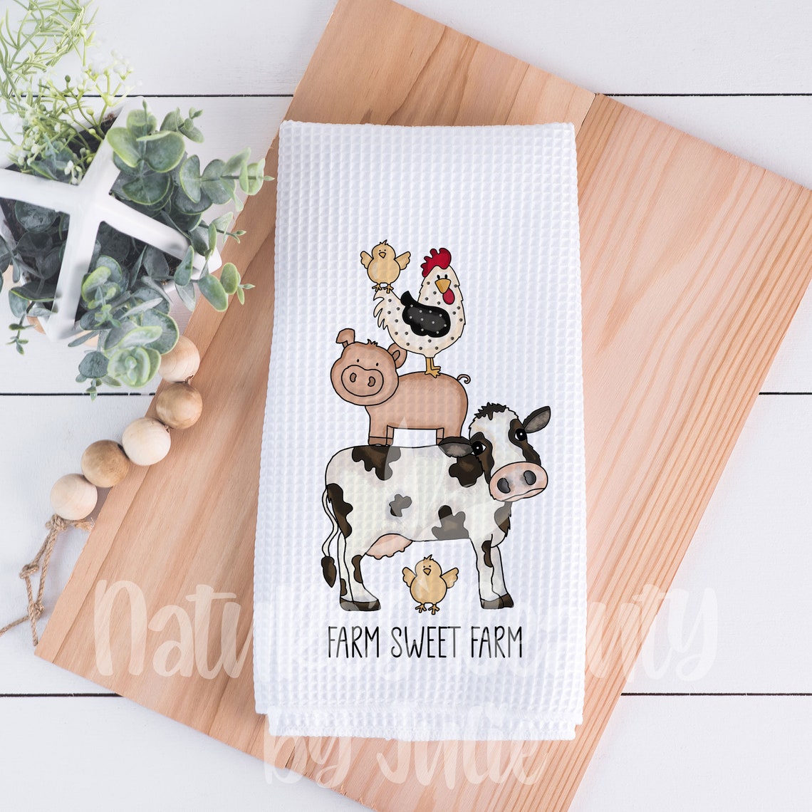 Farm Life Towels Fun Cow Towels Farmhouse Kitchen Decor - Etsy