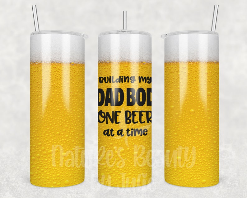 Building My Dad Bod 20oz Skinny Tumbler, Dad Bod Beer Stainless Steel ...