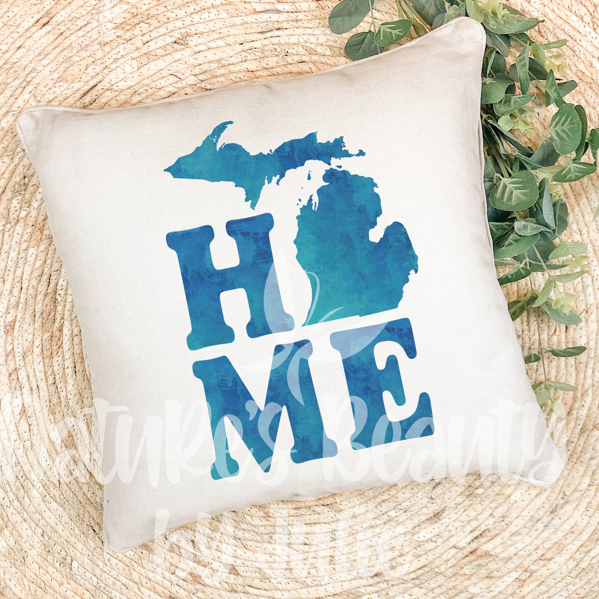 Watercolor Michigan Home Pillow Case Michigan Decor Great - Etsy