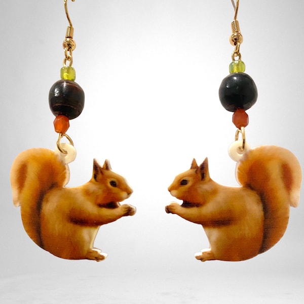 Squirrel Earrings - Etsy