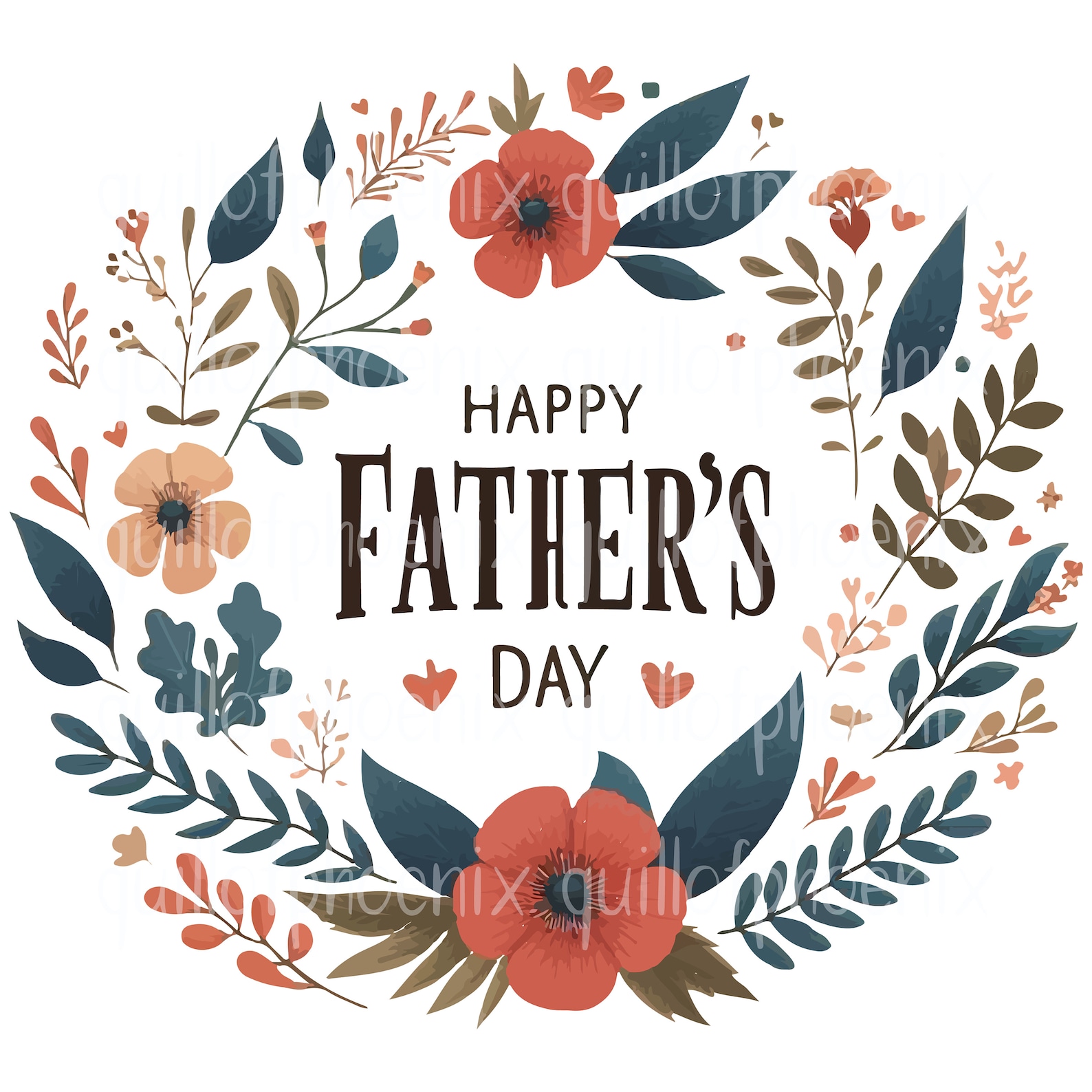 Happy Father's Day Clip Art SVG PNG With Transparent Background, Father ...