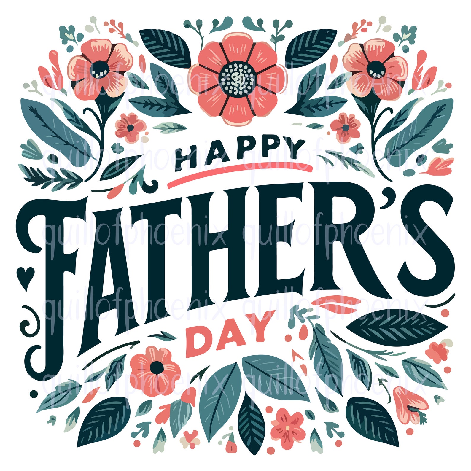 Happy Father's Day Clip Art SVG PNG With Transparent Background, Father ...