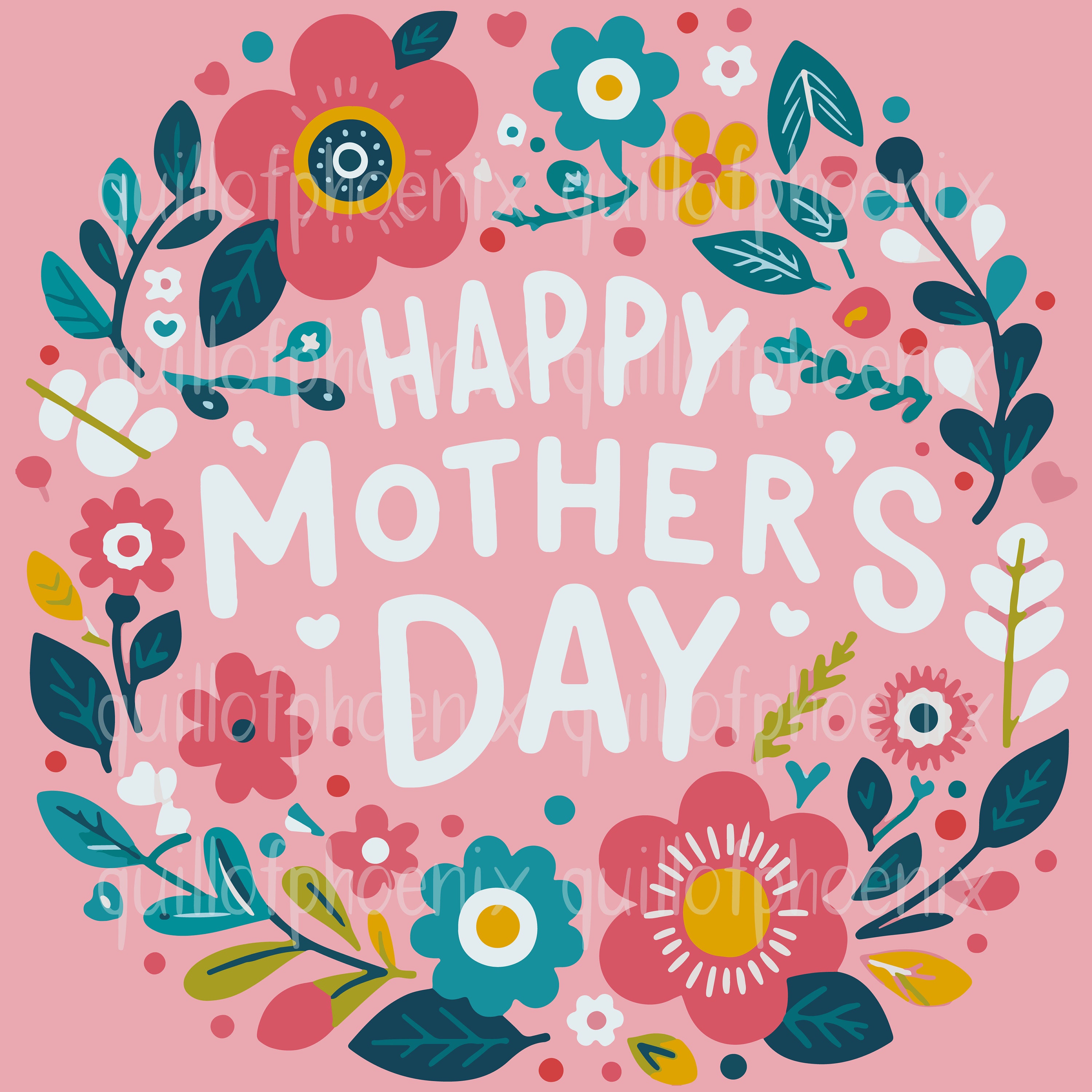 Feliz Día de la Madre Clip Art SVG PNG con fondo transparente o rosa ...