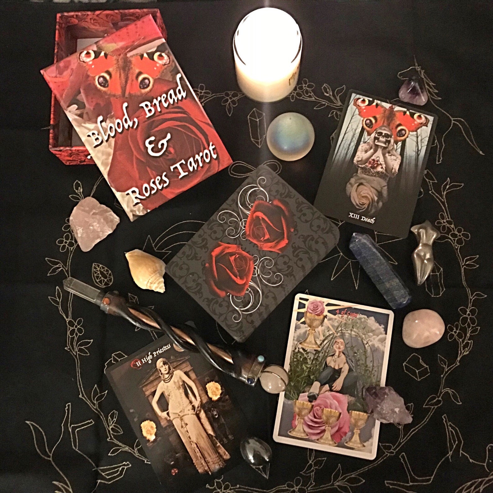 Indie Tarot Card Deck Limited Edition Blood Bread & Roses | Etsy