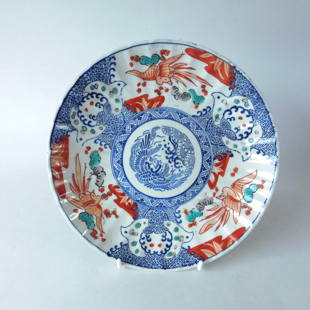 Antique Japanese Arita Cabinet Plate Meiji Period 1868 - 1912 Birds of ...