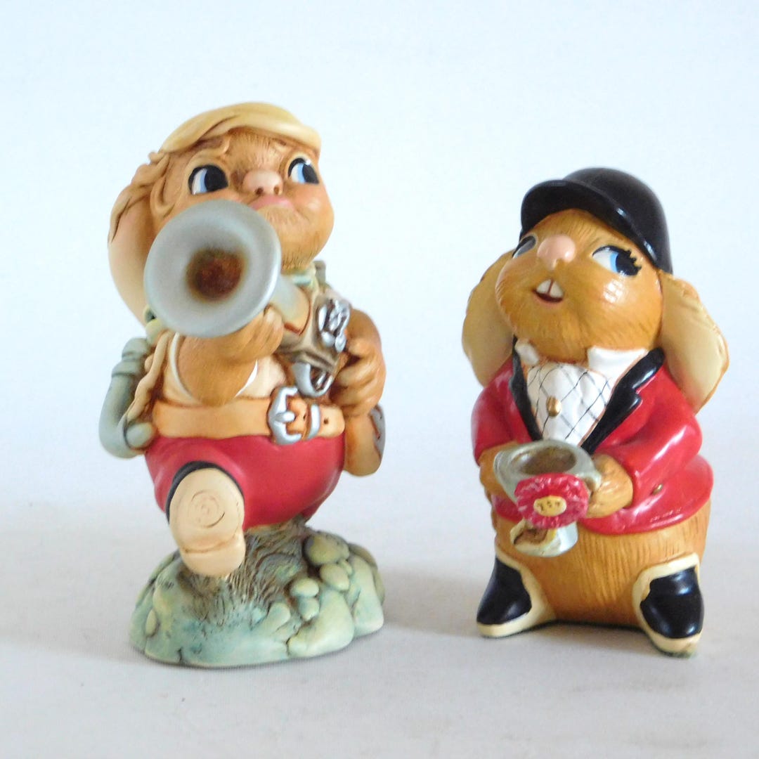 Pair of Pendelfin Rabbit Figurines Blunder and Harvey - Etsy