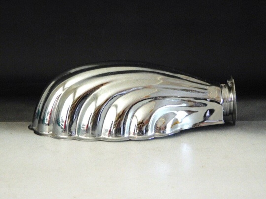 Chrome Clam Shell Desk Lamp Shade With Chrome Bulb Holder - Etsy