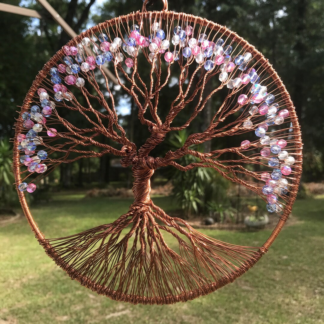 8 Inch / 3 Dimensional / Handmade / Copper Wire / Tree of Life / One of ...