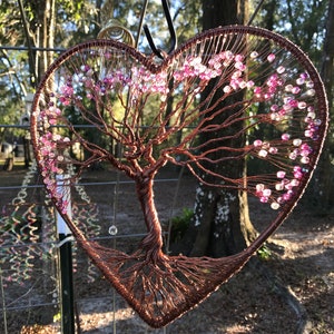 12 Inch /heart Shaped/ Handmade / Copper Wire / Tree of Life / One of a ...