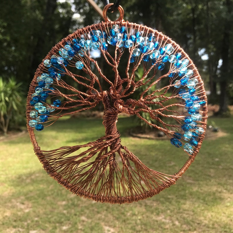 6 Inch / 3 Dimensional / Handmade / Copper Wire / Tree of Life / One of a Kind / Original ...