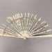 1900s Antique Shabby Folding Hand Fan, Carved Bone Sticks/guards Silver ...