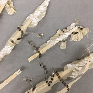 1900s Antique Shabby Folding Hand Fan, Carved Bone Sticks/guards Silver ...