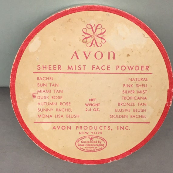1950s Vintage Avon Sheer Mist Face Powder container b… - Gem