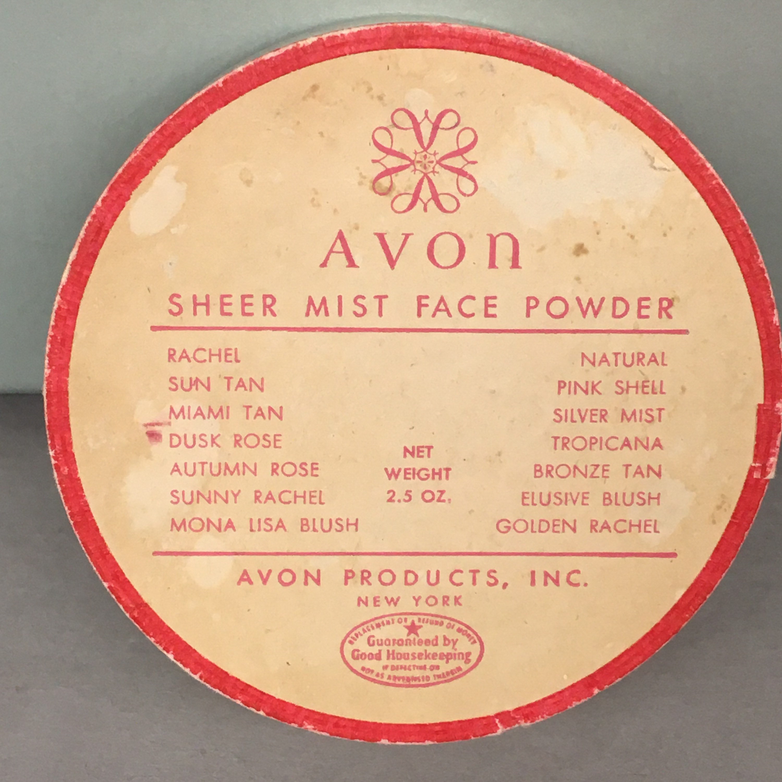 1950s Vintage Avon Sheer Mist Face Powder Container Box, Roses on Top ...