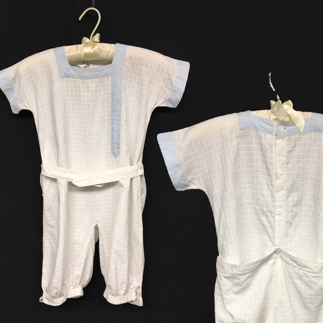 1950s Children’s Sz 6x Vintage Style Romper W Button Down Back and Flap ...