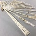 1900s Antique Shabby Folding Hand Fan, Carved Bone Sticks/guards Silver ...