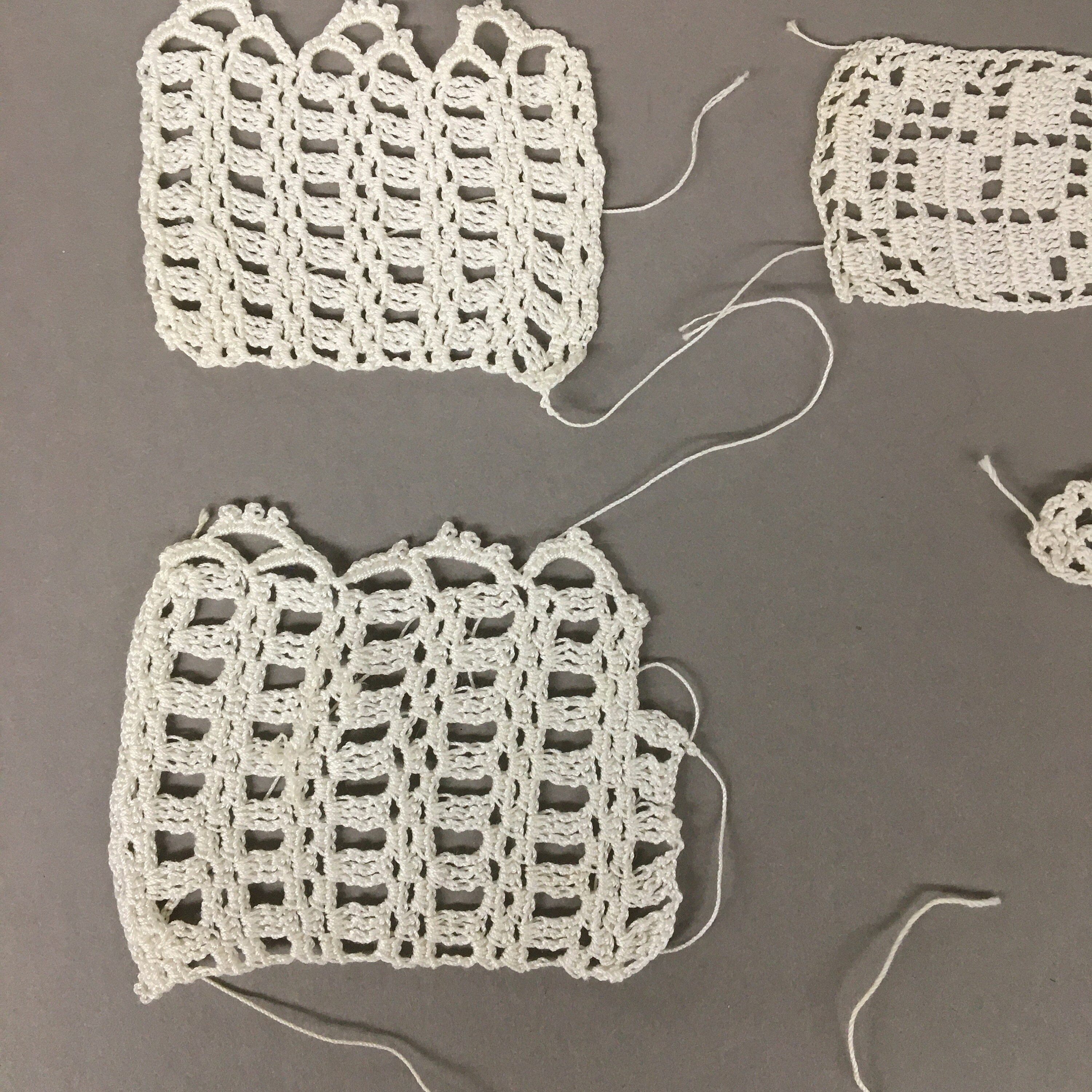 9 Antique Crochet Lace Edging and Inset Samples With Stitch Variations ...