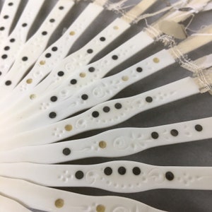 1900s Antique Shabby Folding Hand Fan, Carved Bone Sticks/guards Silver ...