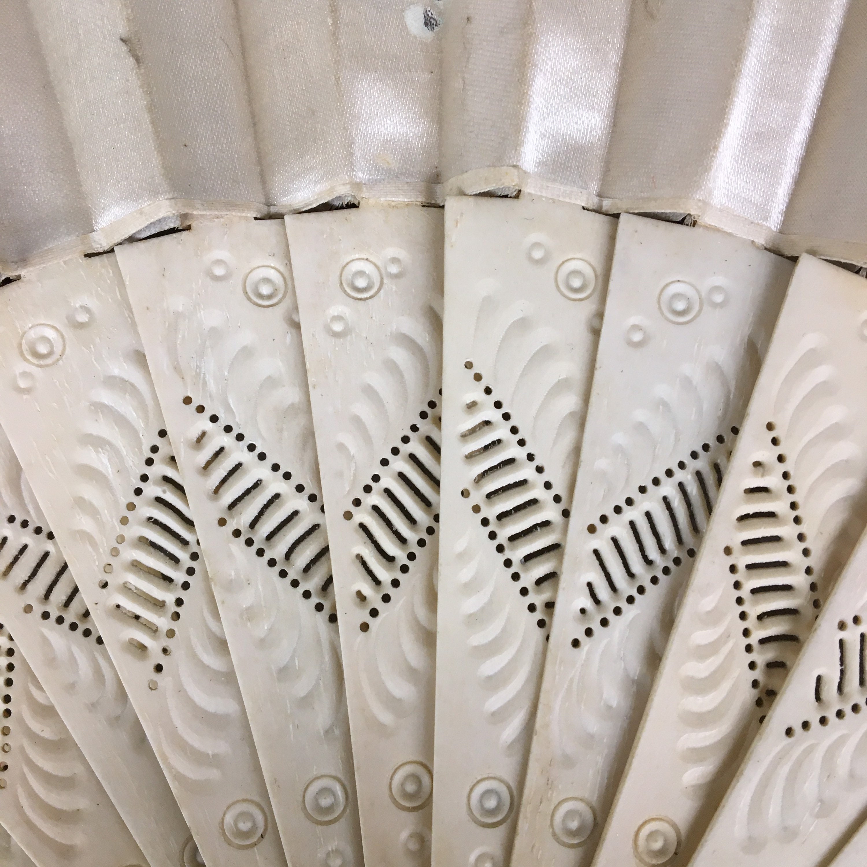 19th Century Large Hand Painted Ivory Silk Victorian Folding | Etsy