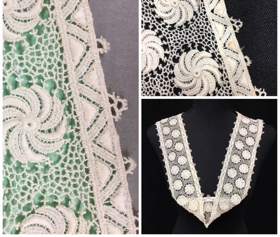 1910s Remnant of Machine Made Venise Lace Spinning Pinwheels | Etsy