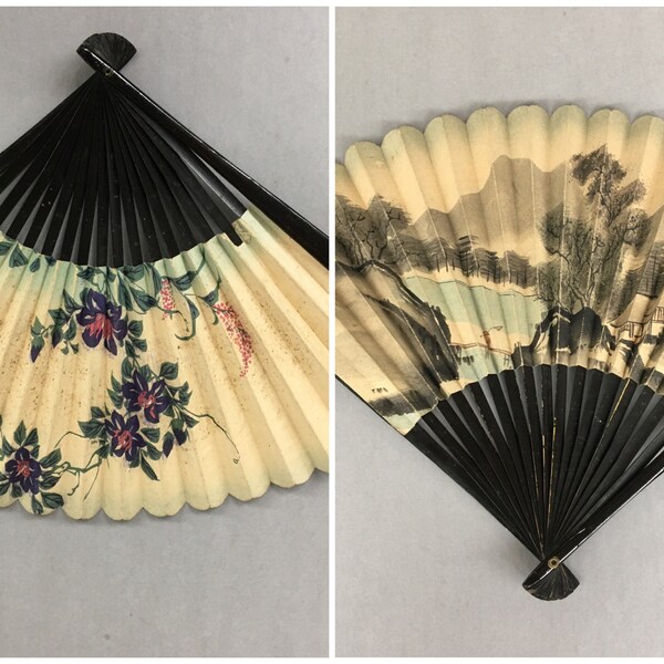 Hand Painted Fan - Etsy