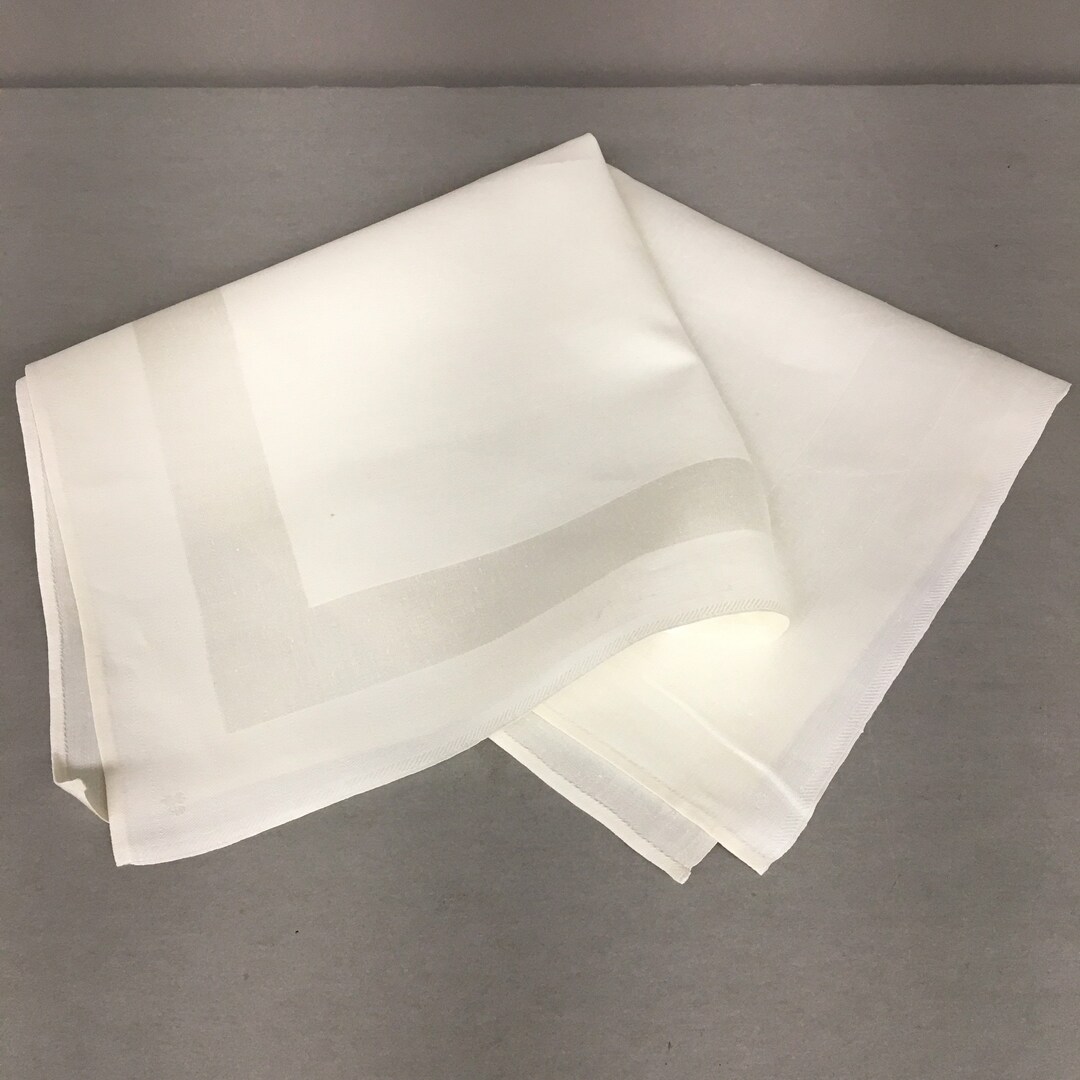12 Irish Linen Damask Formal Dinner Napkins, off White Linen Napkins ...