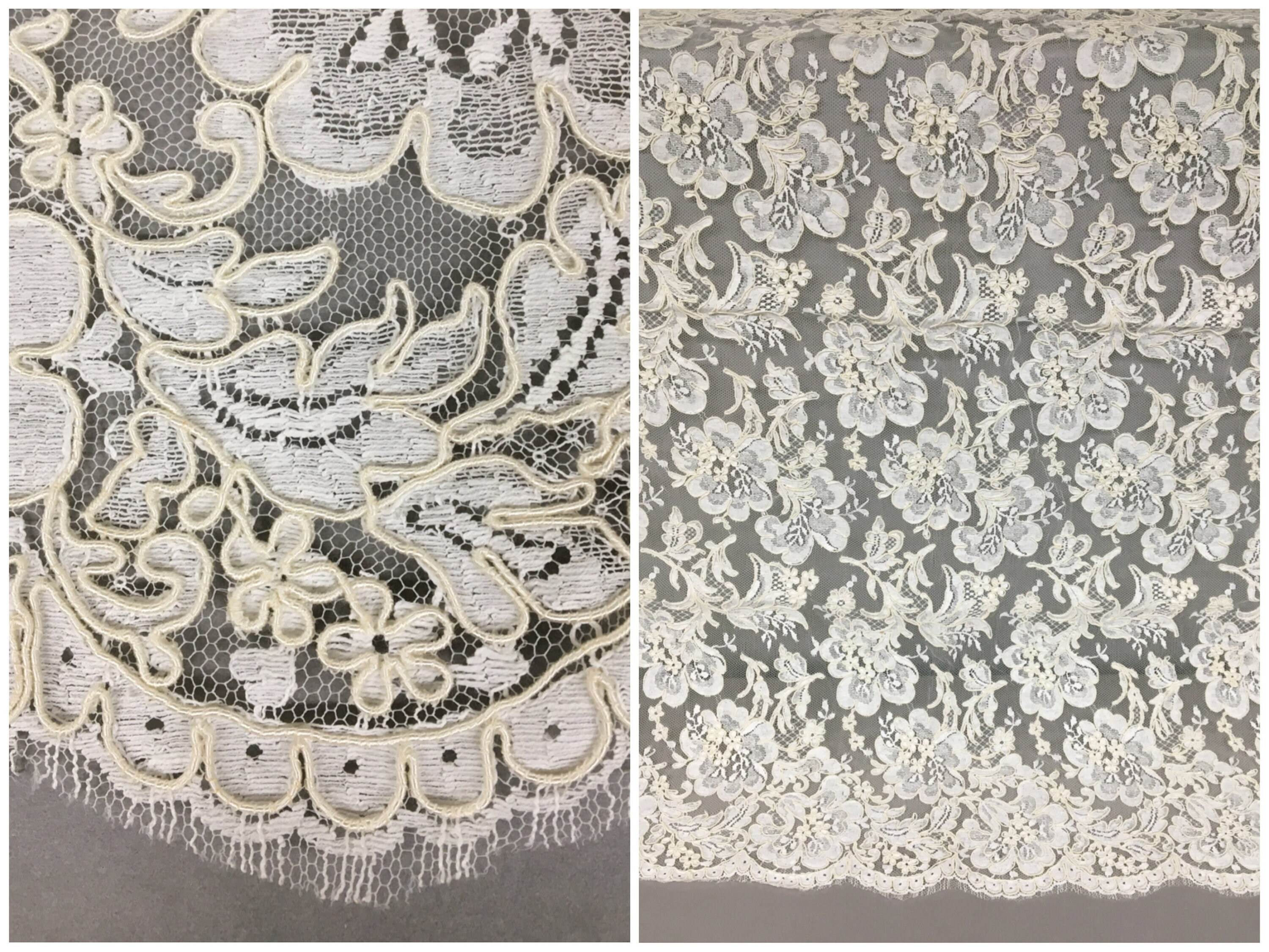 1980s Alencon Heavy Bridal Lace Vintage Fabric Remnant in - Etsy