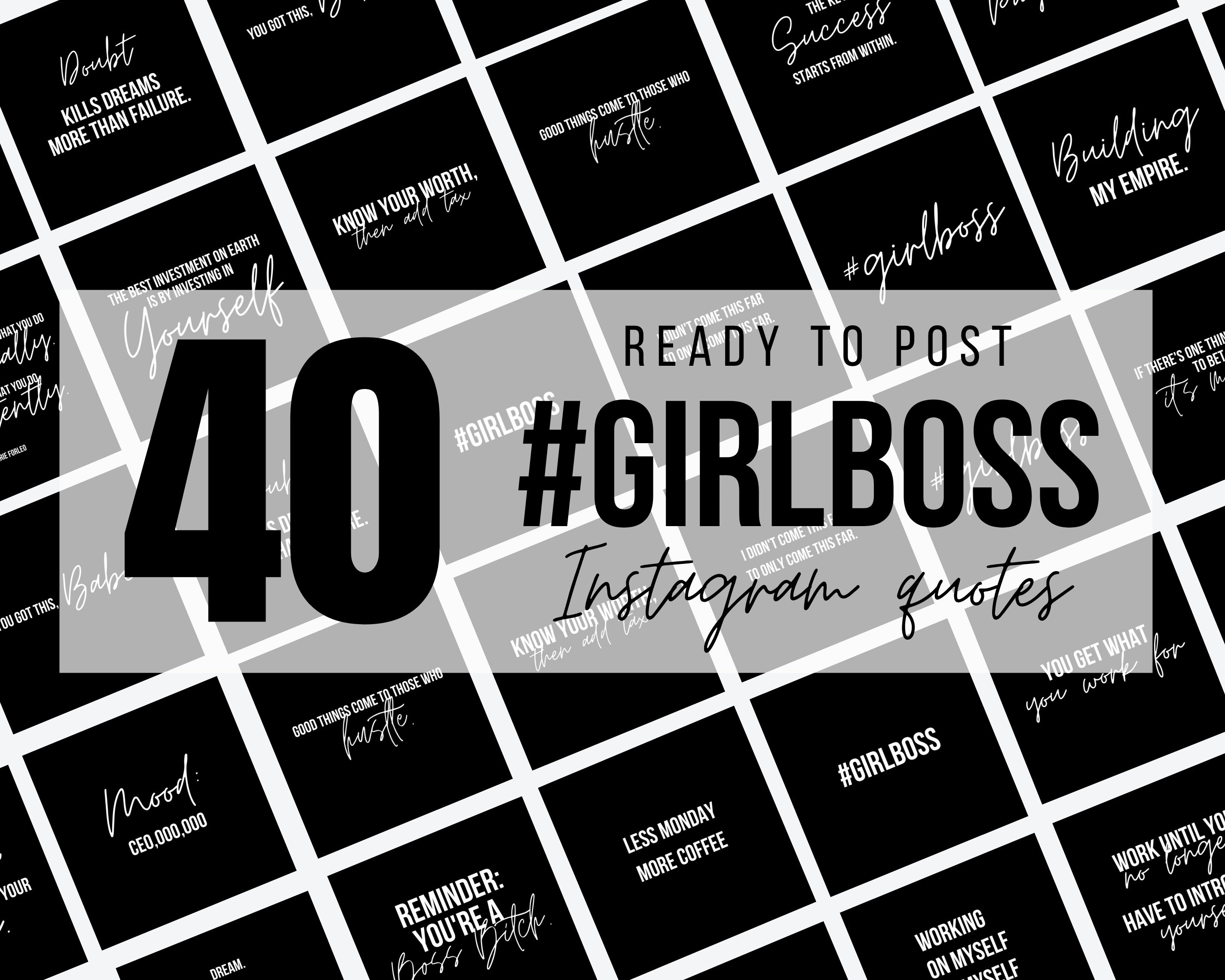 40 Instagram Posts for Girl Bosses Ready to Post Girl Boss | Etsy