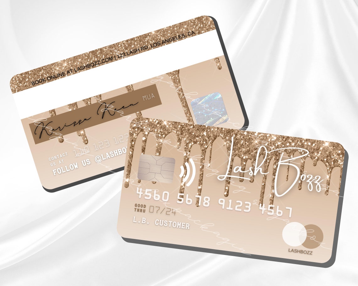 Credit Card Business Cards Canva Template Personalize/edit - Etsy