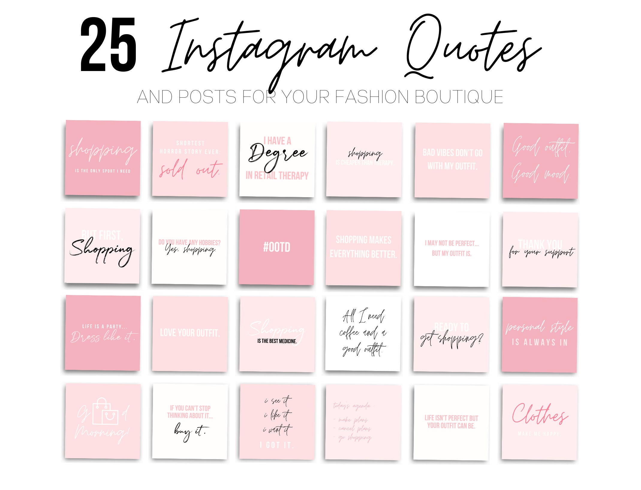 25 Fashion Boutique Instagram Quote Posts - Social Media - Shopping ...