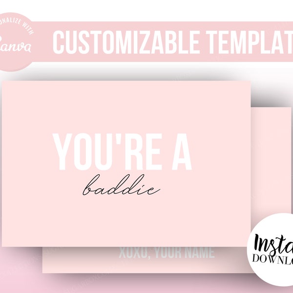 Baddie Thank You Cards - Etsy