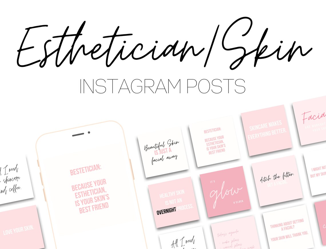 25 Esthetician Instagram Posts Skincare Instagram Posts | Etsy