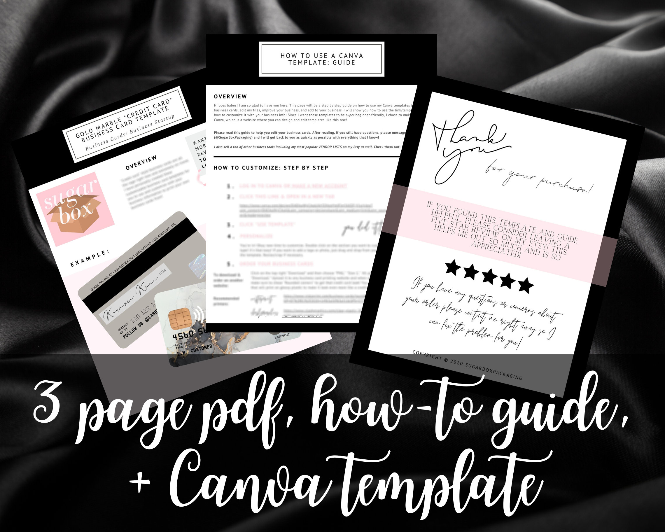 Credit Card Business Cards Canva Template Personalize/edit | Etsy