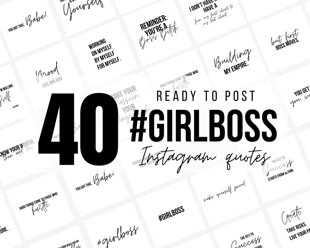 40 Instagram Posts for Girl Bosses | Ready to Post | Girl Boss Template ...
