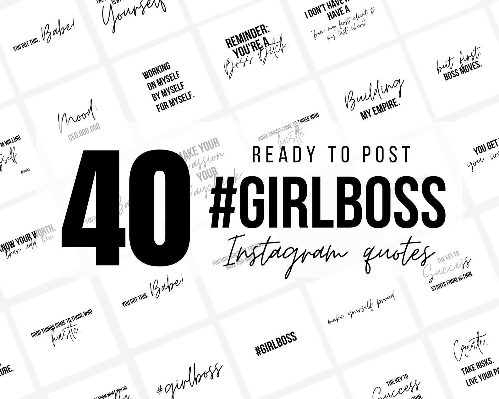 40 Instagram Posts for Girl Bosses Ready to Post Girl Boss - Etsy