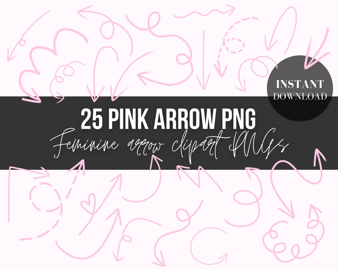 Hand Drawn Arrows, Pink Arrows PNG Clipart, Transparent Background ...