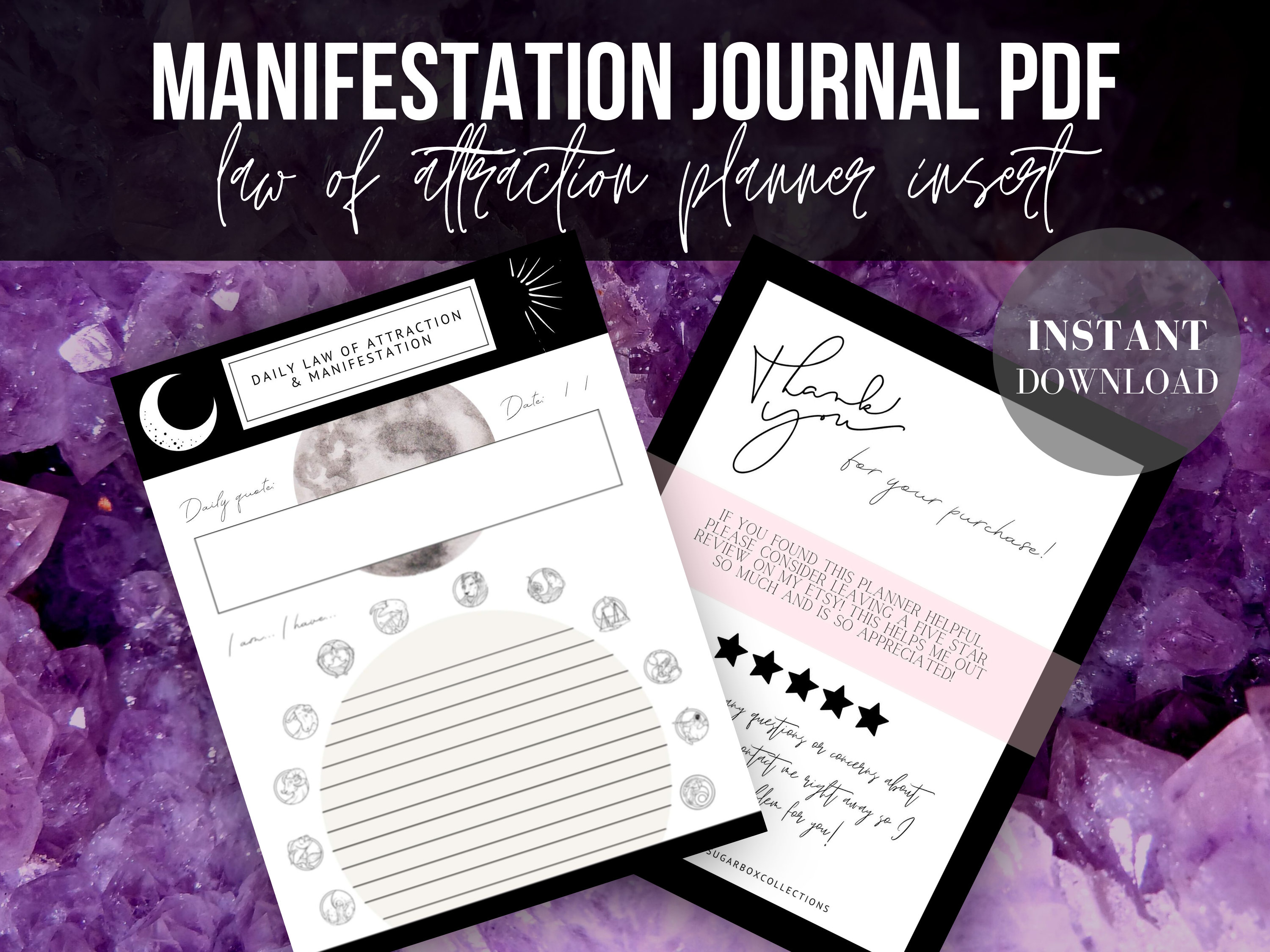 Manifestation & Law of Attraction Journal Page Printable PDF - Etsy