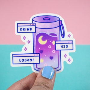 Drink Water Cute Vinyl Sticker | Etsy