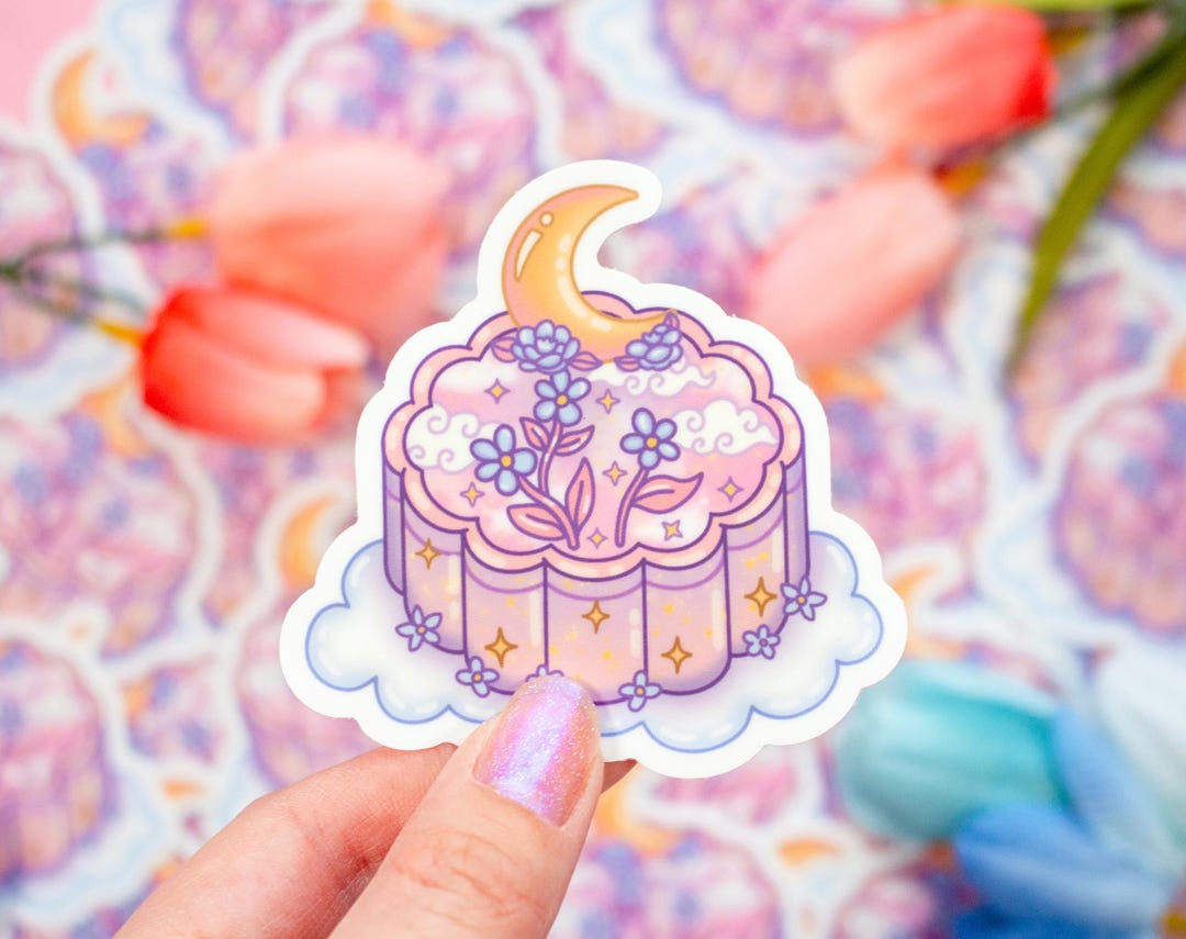Mooncake Vinyl Waterproof Sticker - Etsy