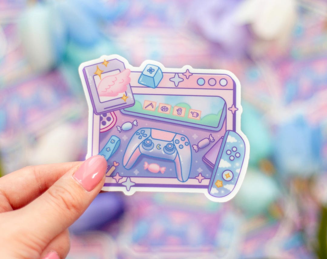Controller Cute Aesthetic Vinyl Sticker - Etsy