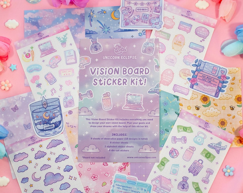 Vision Board Sticker Kit - Etsy