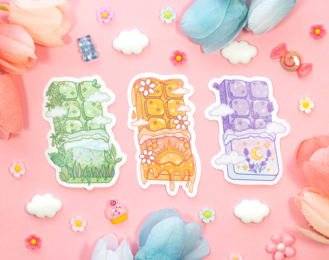 Chocolate Bar CLEAR Sticker | Cute Aesthetic Waterproof Vinyl - Etsy