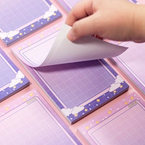 Purple Gradient Clouds Aesthetic Message Memo Notepad - Etsy Canada