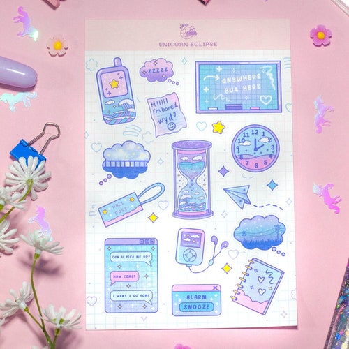 Coffee Shop Aesthetic Cute Sticker Sheet - Etsy