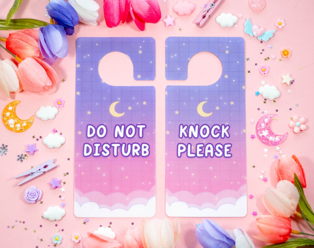 Starry Clouds Door Hanger Cute Do Not Disturb Sign - Etsy