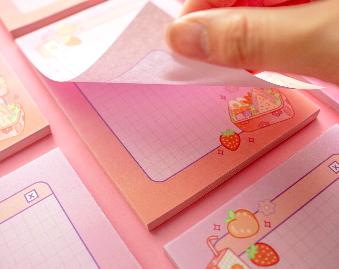 Snacker Cute Aesthetic Memo Note Pad | Etsy