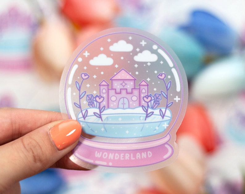 Snowglobe CLEAR Sticker Christmas Holiday Cute Aesthetic - Etsy