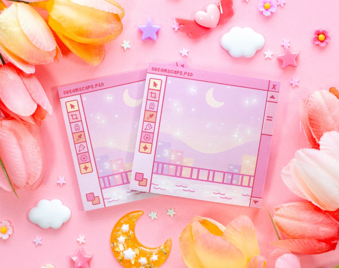 Digital Dreamscape Aesthetic Sticky Note - Etsy