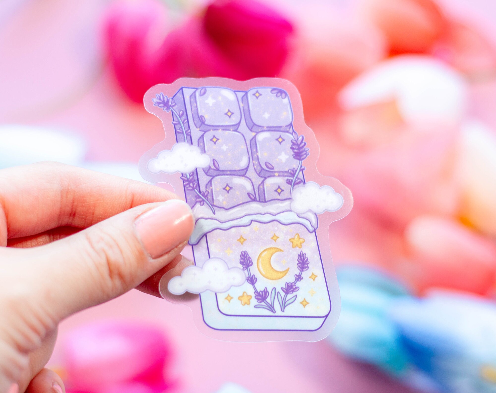 Chocolate Bar CLEAR Sticker | Cute Aesthetic Waterproof Vinyl - Etsy